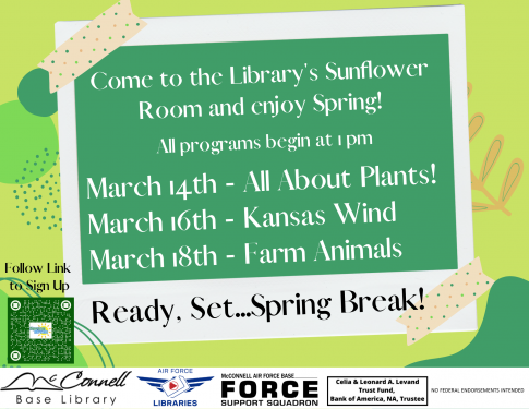 Ready, Set...Spring Break! All About Plants - McConnell AFB Library